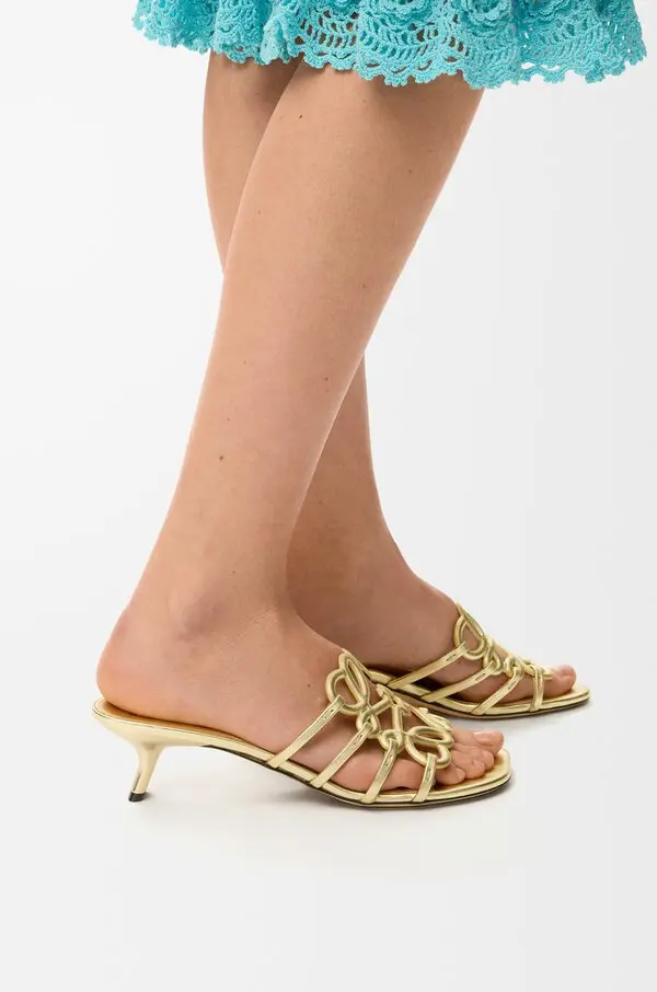 Loewe Petal Anagram Slides - Nude