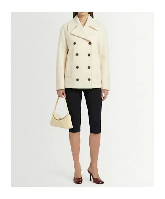 Jacquemus Le Caban Ovalo Wool Coat - White