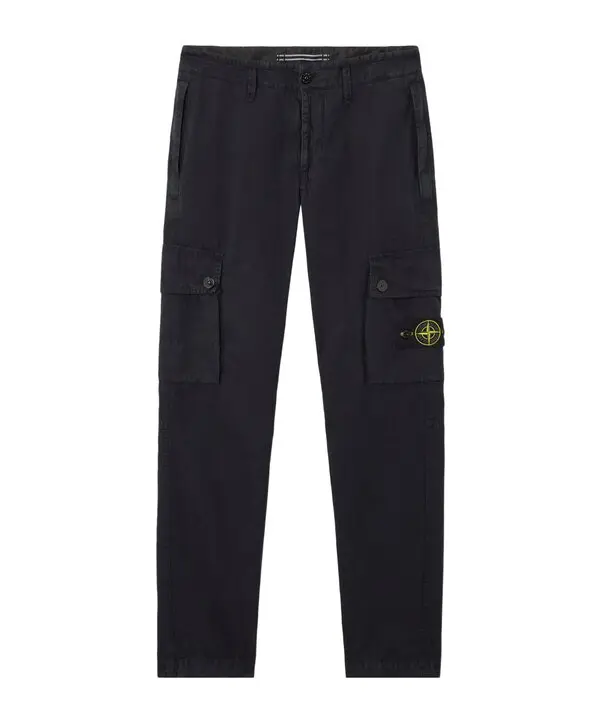 Stone Island Logo Patch Straight-leg Cargo Trousers