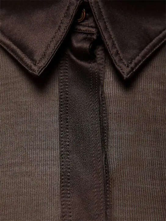 TOM FORD Silk Jersey Long Sleeve Polo