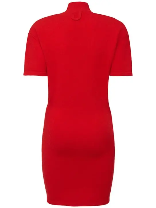 Jacquemus La Robe Maille Castagna Wool Mini Dress