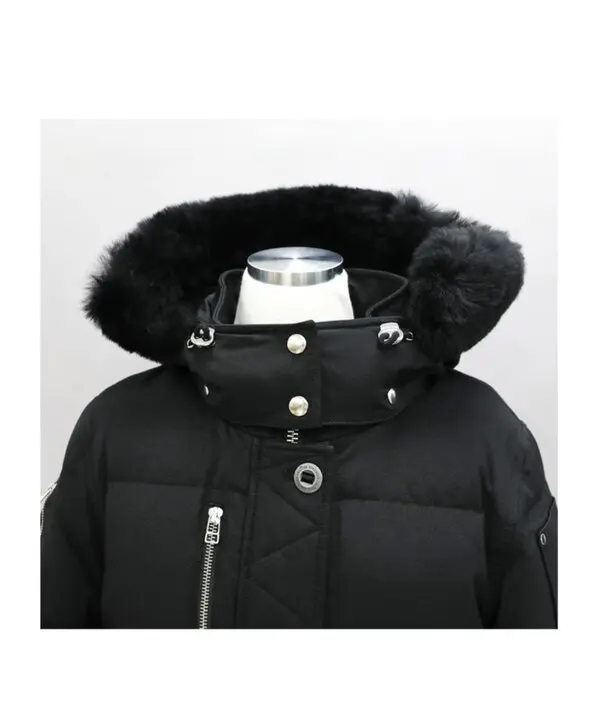 Moose Knuckles Long-sleeved Cotton Garment With Detachable Hood And Zipper Closure