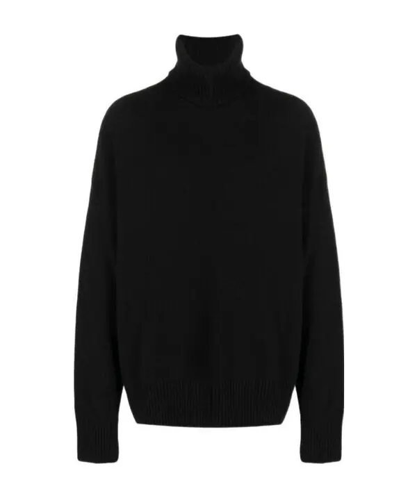Ami Turtleneck Knit Jumper - Black