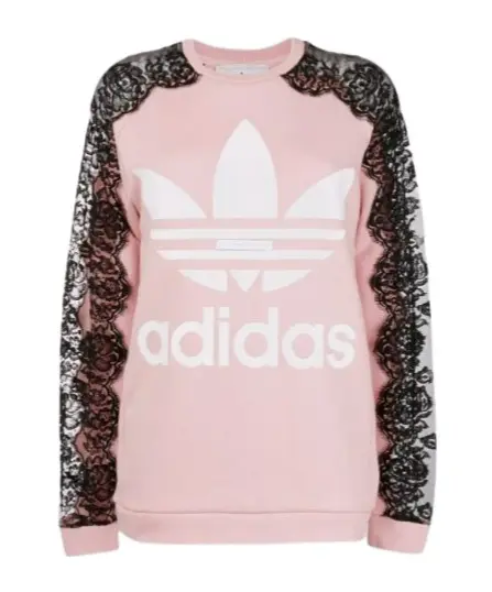 Stella McCartney Lace Trimmed Logo Sweatshirt