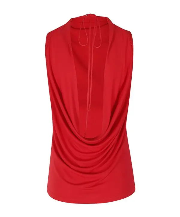 SEMICOUTURE Sleeveless Cover-up With Rear Lace-up