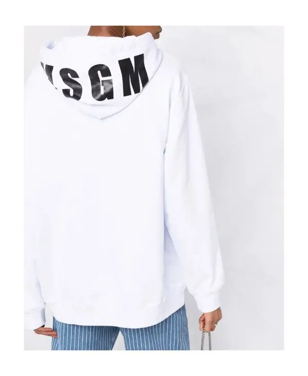 MSGM Drawstring Cotton Hoodie