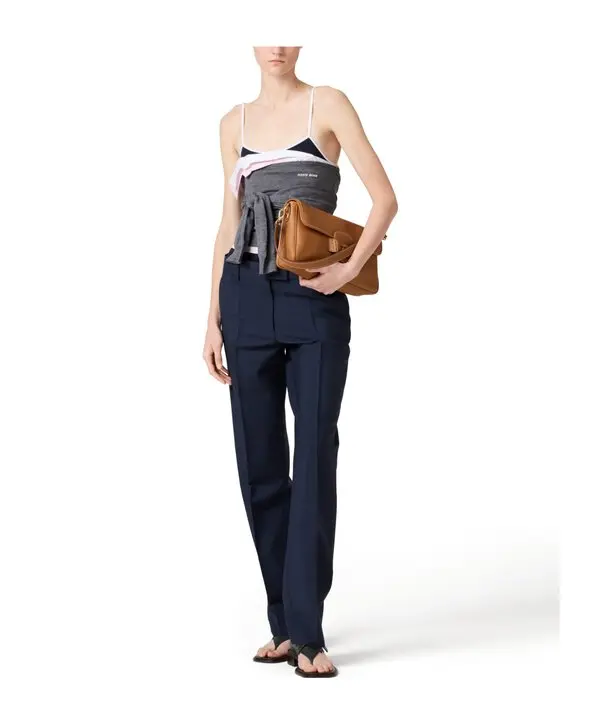 Miu Miu Layered Strapless Top With Suspender Detail