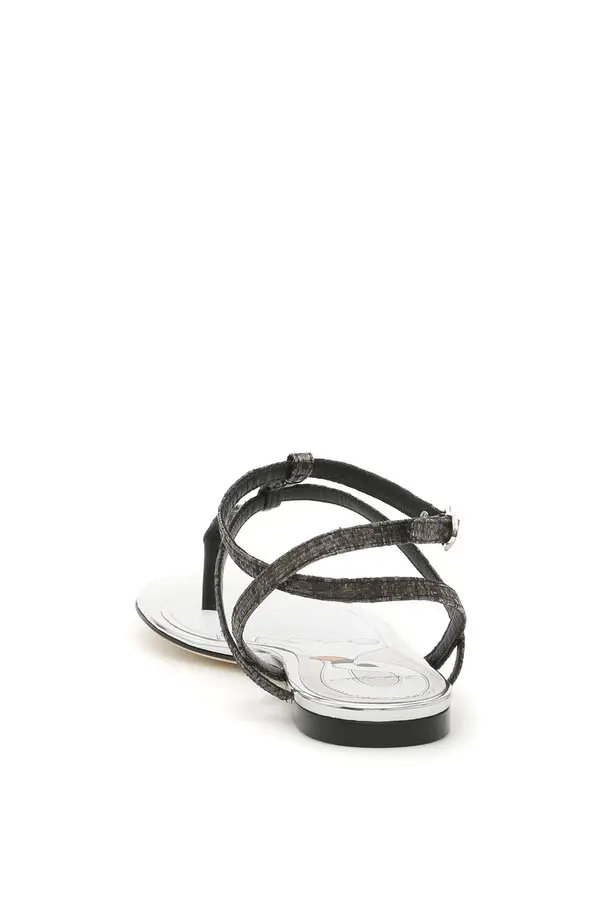 Dolce & Gabbana Heart-shaped Pendant Flat Sandals