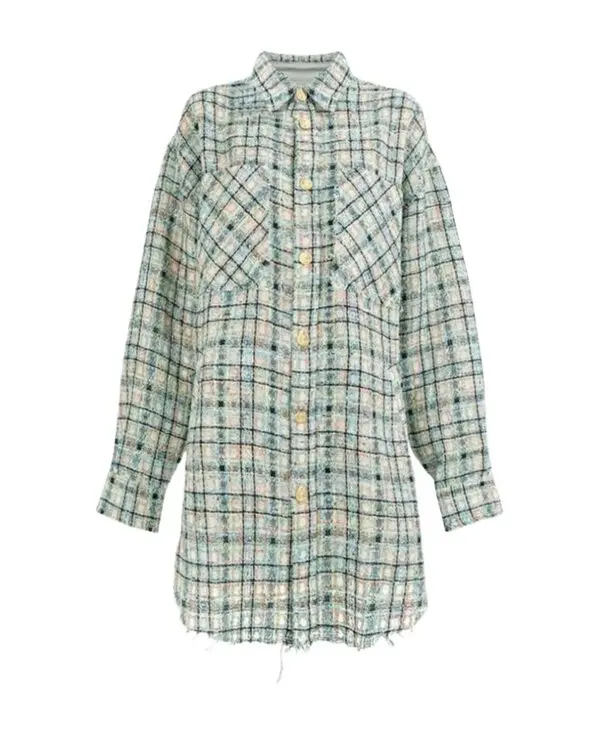 Faith Connexion Plaid Long Shirt