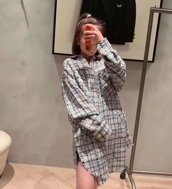 Faith Connexion Plaid Long Shirt