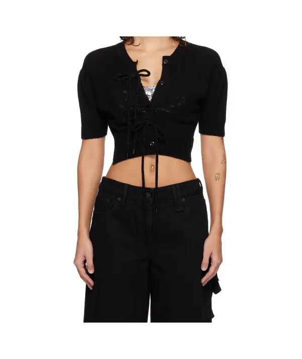 Simone Rocha Short-sleeved Cashmere Cardigan