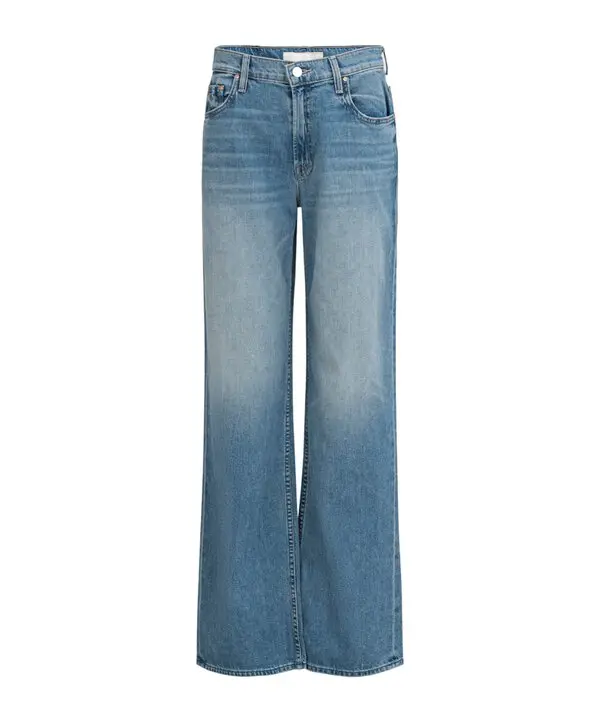 MOTHER The Spinner Zip Sneak Jeans - Blue