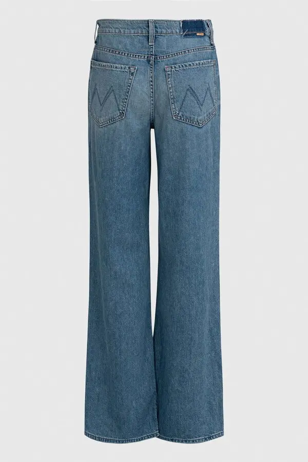 MOTHER The Spinner Zip Sneak Jeans - Blue