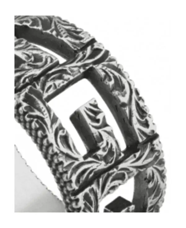 Gucci Sterling Silver Square G Motif Ring