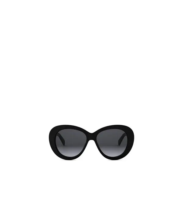 Celine Oval Full Rim Sunglasses - Black