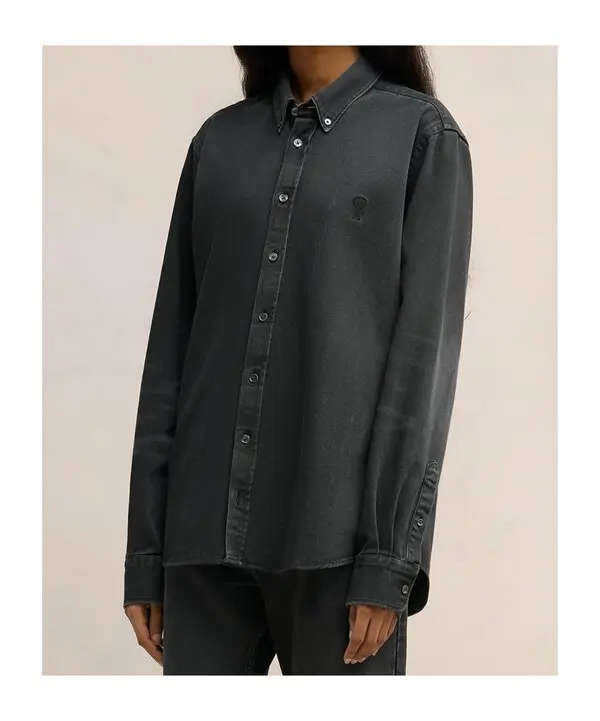 Ami De Coeur Button-down Shirt - Black