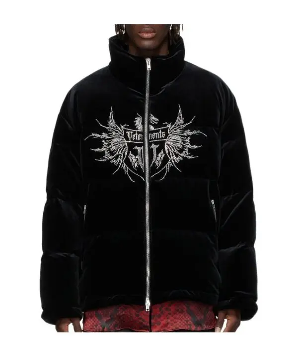 Vetements Crystal Logo Padded Jacket