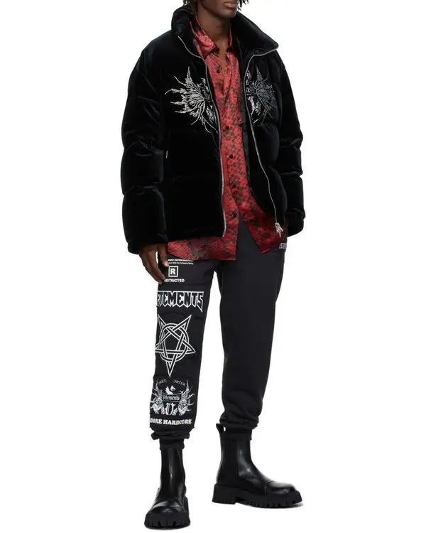Vetements Crystal Logo Padded Jacket