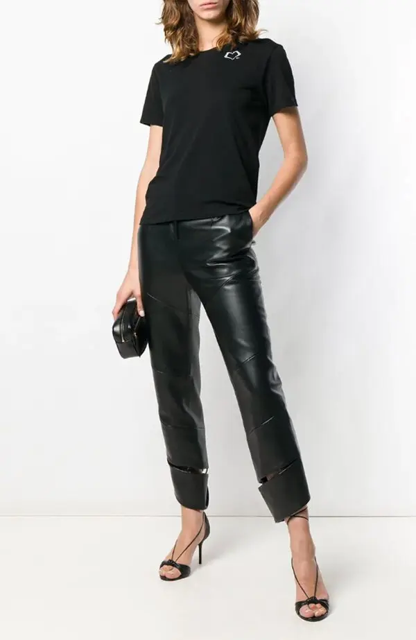 Saint Laurent Heart Logo Print T-shirt