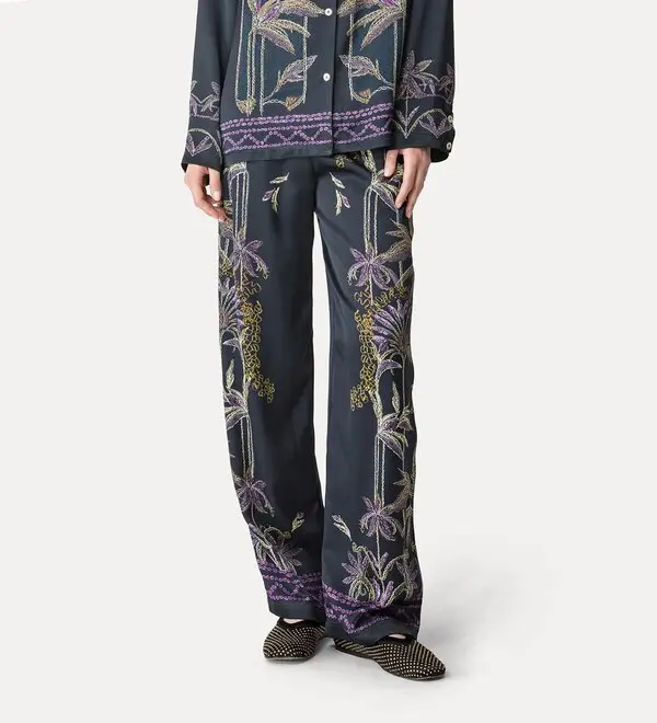 FORTE_FORTE Embroidered Wide-leg Pants