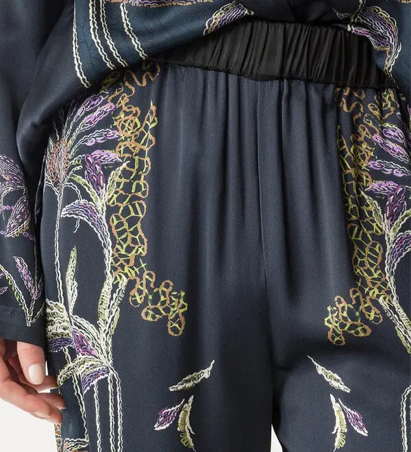 FORTE_FORTE Embroidered Wide-leg Pants
