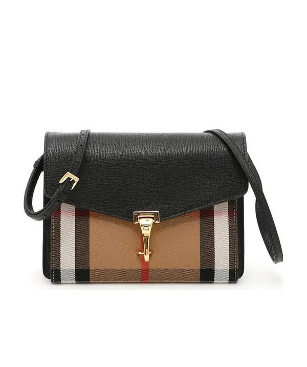 Burberry House Check Clamshell Bag - Black