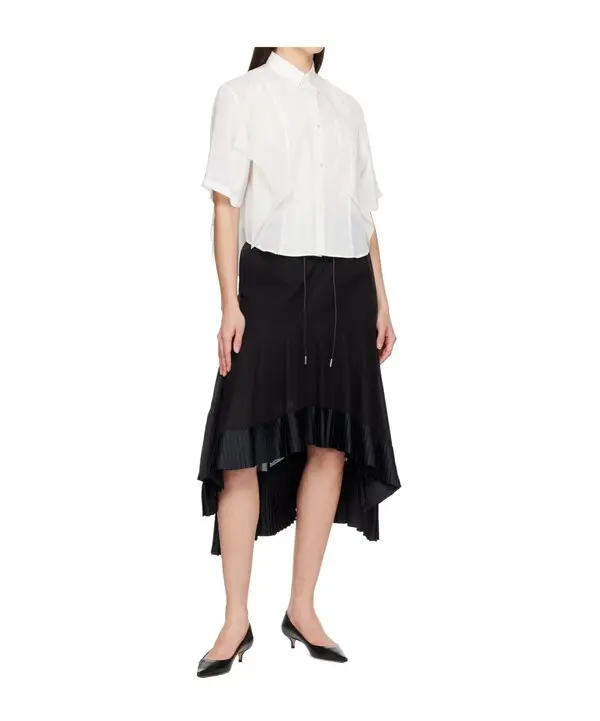 Undercover Collared Short-sleeved Shirt With Lapels And Chest Pocket