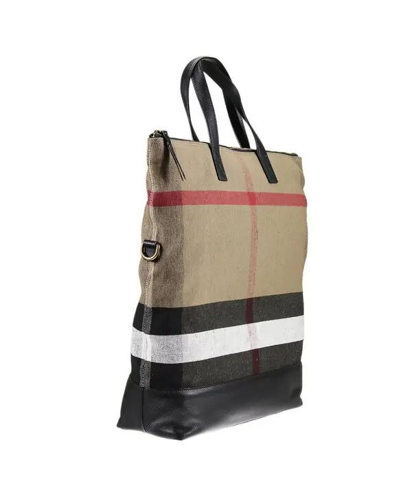 Burberry Plaid Canvas Shoulder Bag