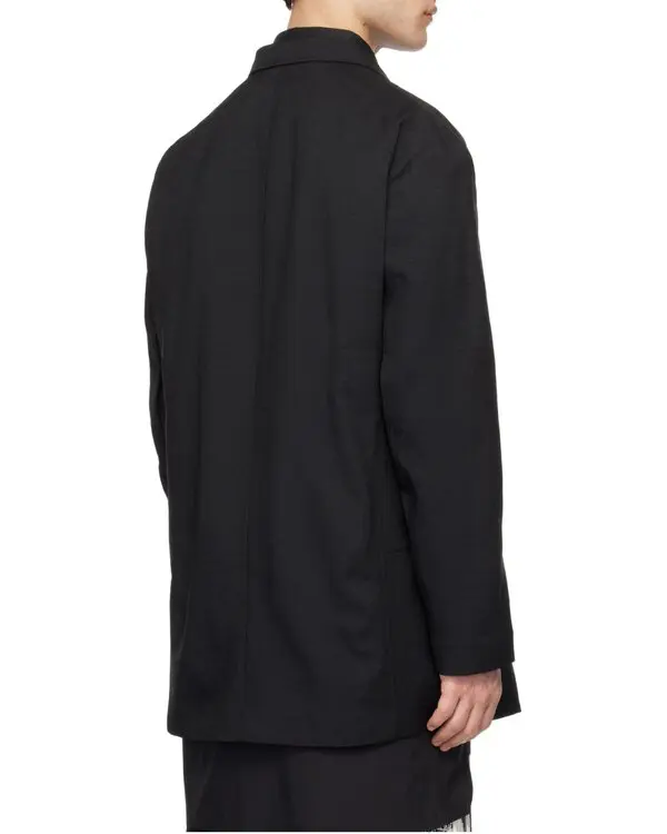 Y3 Single Breasted Blazer With Patch Detail