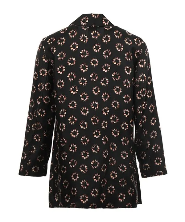 Max Mara Long-sleeved Printed Shirt With Lapels