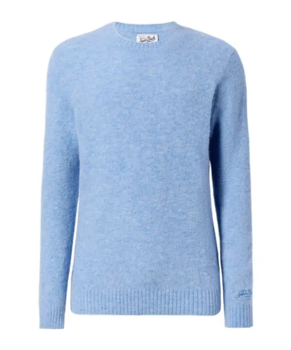 MC2 SAINT BARTH Regent Crewneck Knitted Jumper - Light Blue