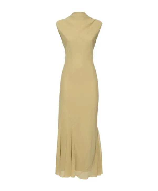 Tove Erin Silk Long Dress - Nude