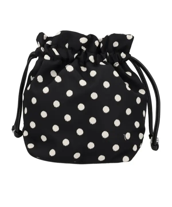 GANNI Printed Polka Dot Bucket Pouch