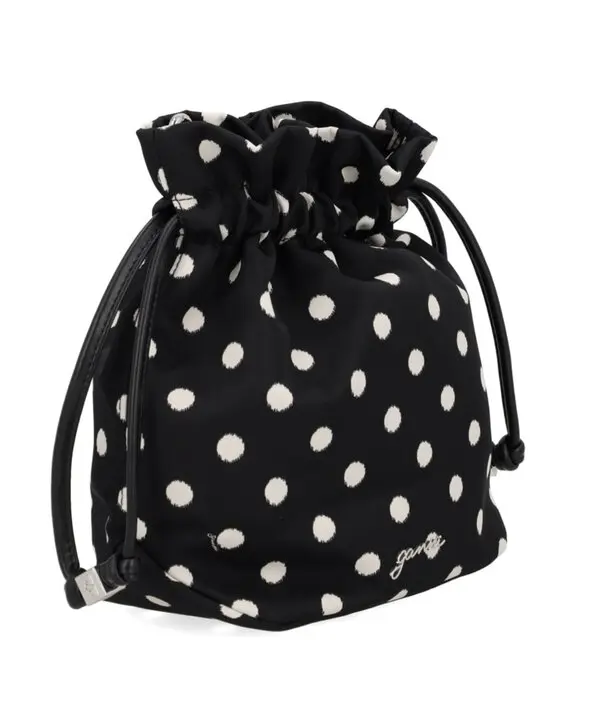 GANNI Printed Polka Dot Bucket Pouch