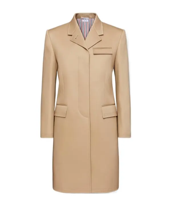Thom Browne High-armhole Chesterfield Coat