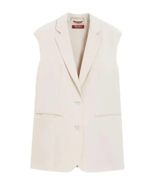 Max Mara Sleeveless Lapel Jacket