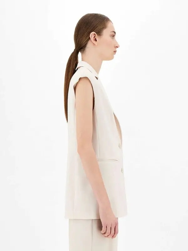 Max Mara Sleeveless Lapel Jacket