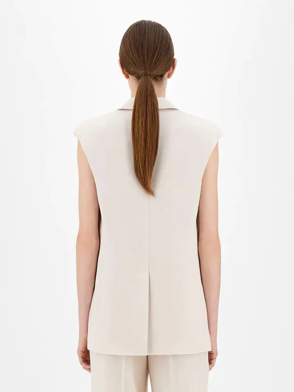 Max Mara Sleeveless Lapel Jacket
