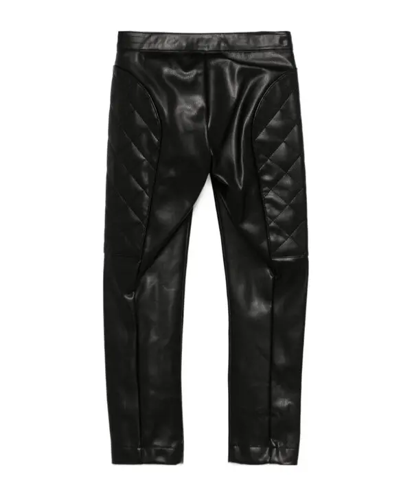 Moschino Quilted Faux-leather Trousers