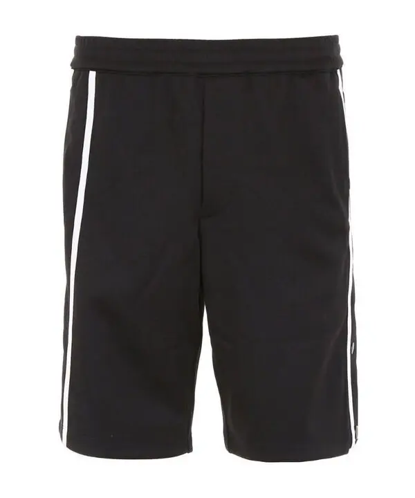 Helmut Lang Cotton-blend Shorts With Stripe Details