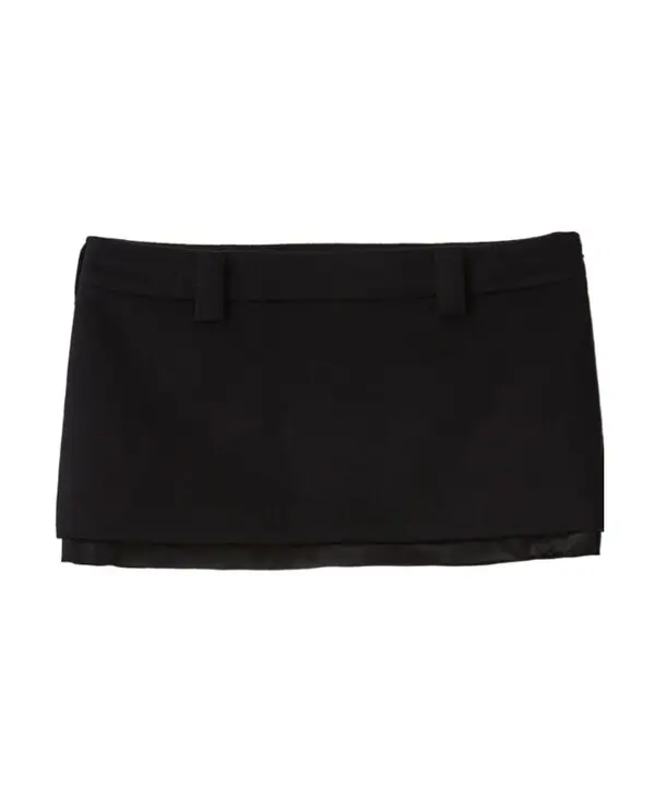 Miu Miu Logo Embroidered Mini Skirt
