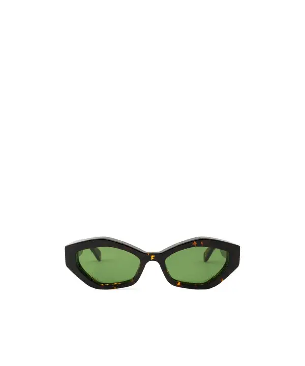 Off-White Full Rim Tortoiseshell Cat Eye Sunglasses