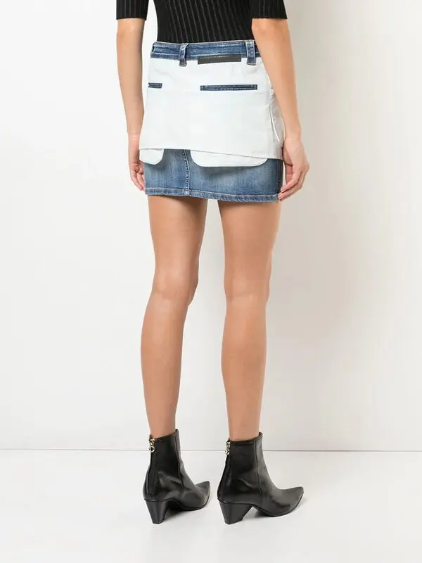 BEN TAVERNITI UNRAVEL PROJECT Denim Skirt With External Pockets