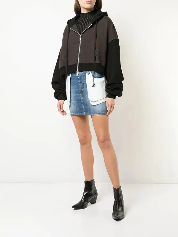 BEN TAVERNITI UNRAVEL PROJECT Denim Skirt With External Pockets