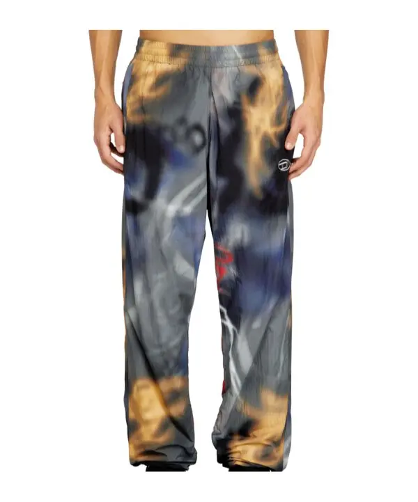 DIESEL® Nylon Pants With All-over Print