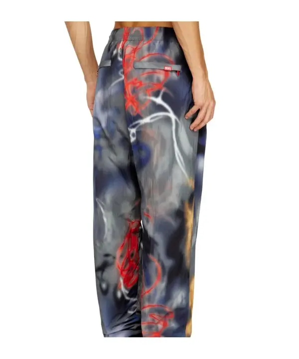 DIESEL® Nylon Pants With All-over Print
