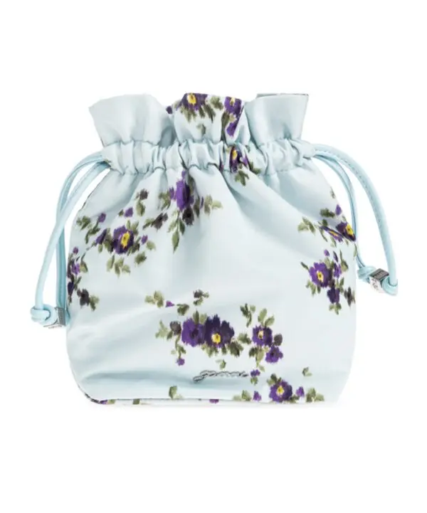 GANNI Printed Pouch - White