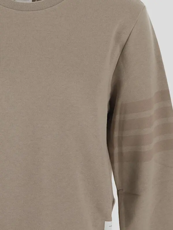 Thom Browne Crewneck Sweatshirt With Striped Sleeves