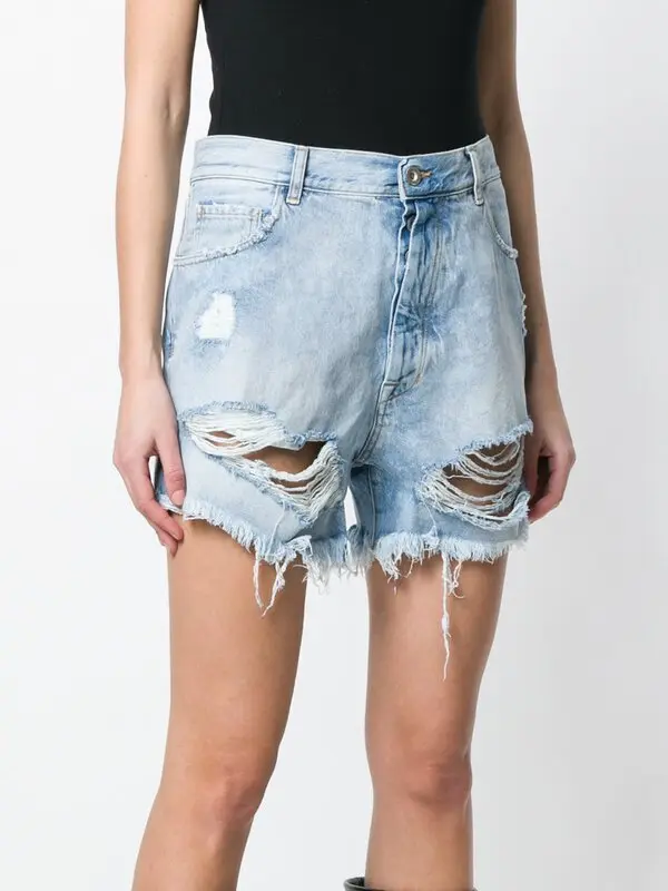 BEN TAVERNITI UNRAVEL PROJECT Imitation Old" Denim Shorts