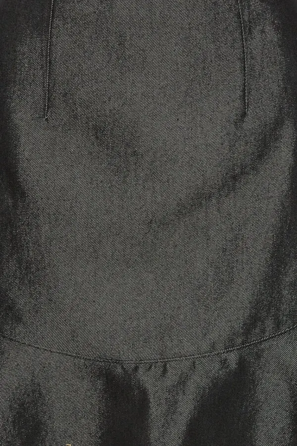 ROTATE BY BIRGER CHRISTENSEN Ruffle-trim Denim Mini Skirt - No
